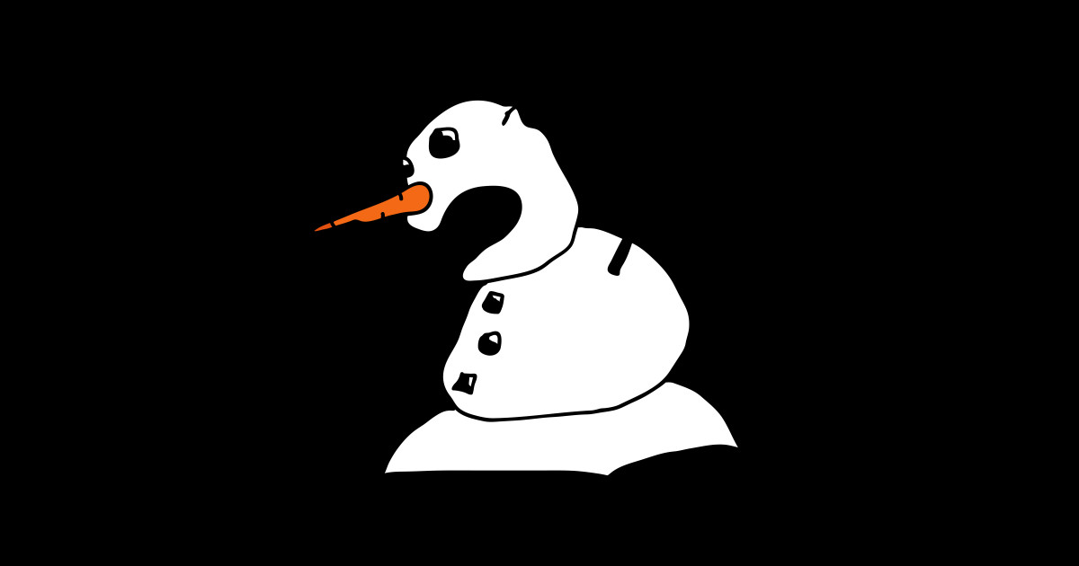 Rude Snowman - Snowman - Sticker | TeePublic