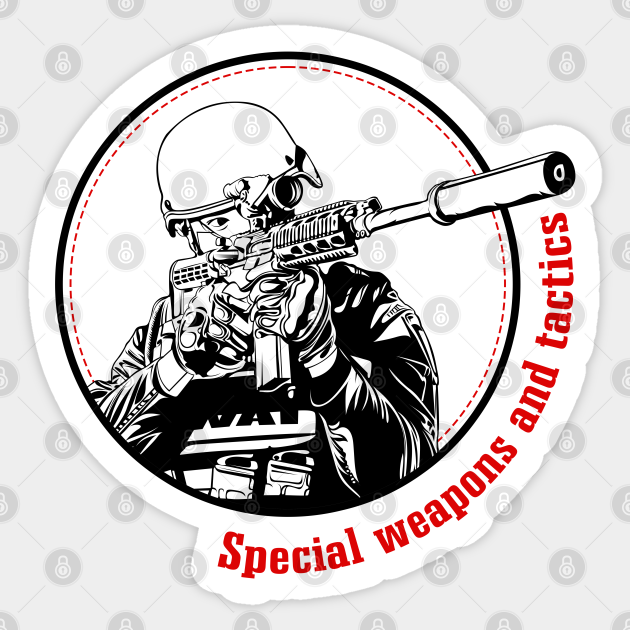SWAT (line art) - Swat - Sticker | TeePublic