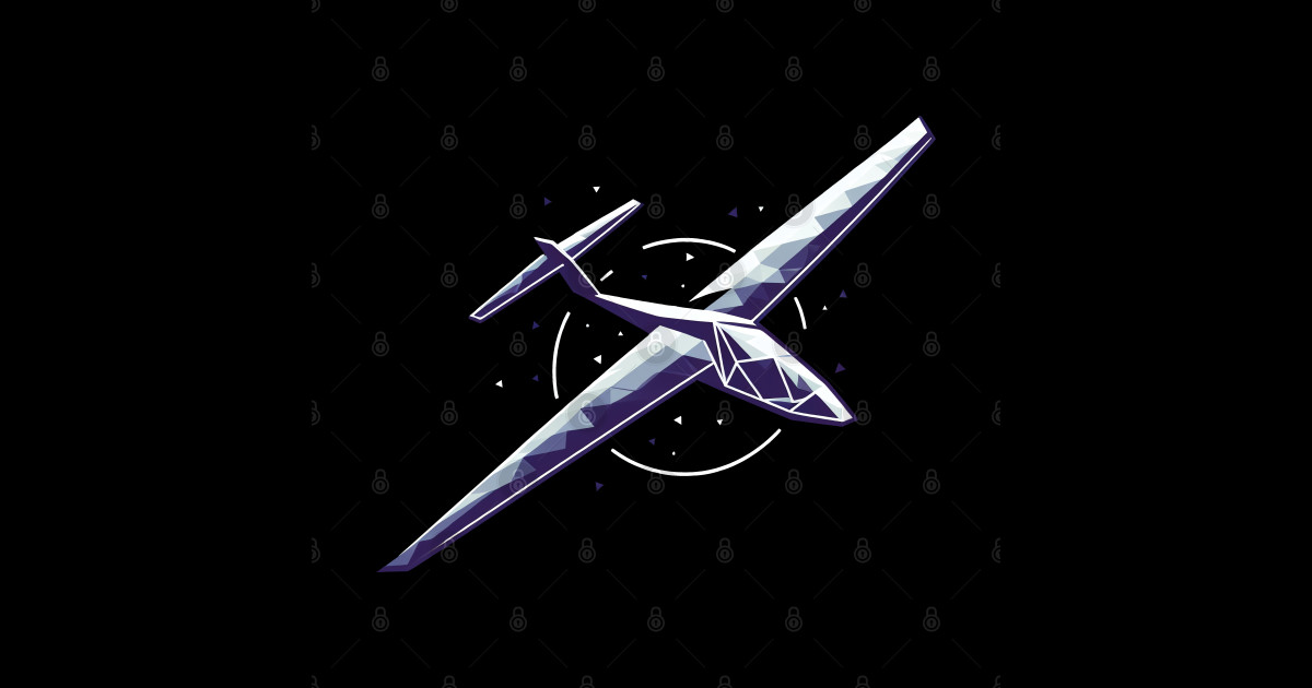 Glider Sailplane Biplane - Glider - Sticker | TeePublic