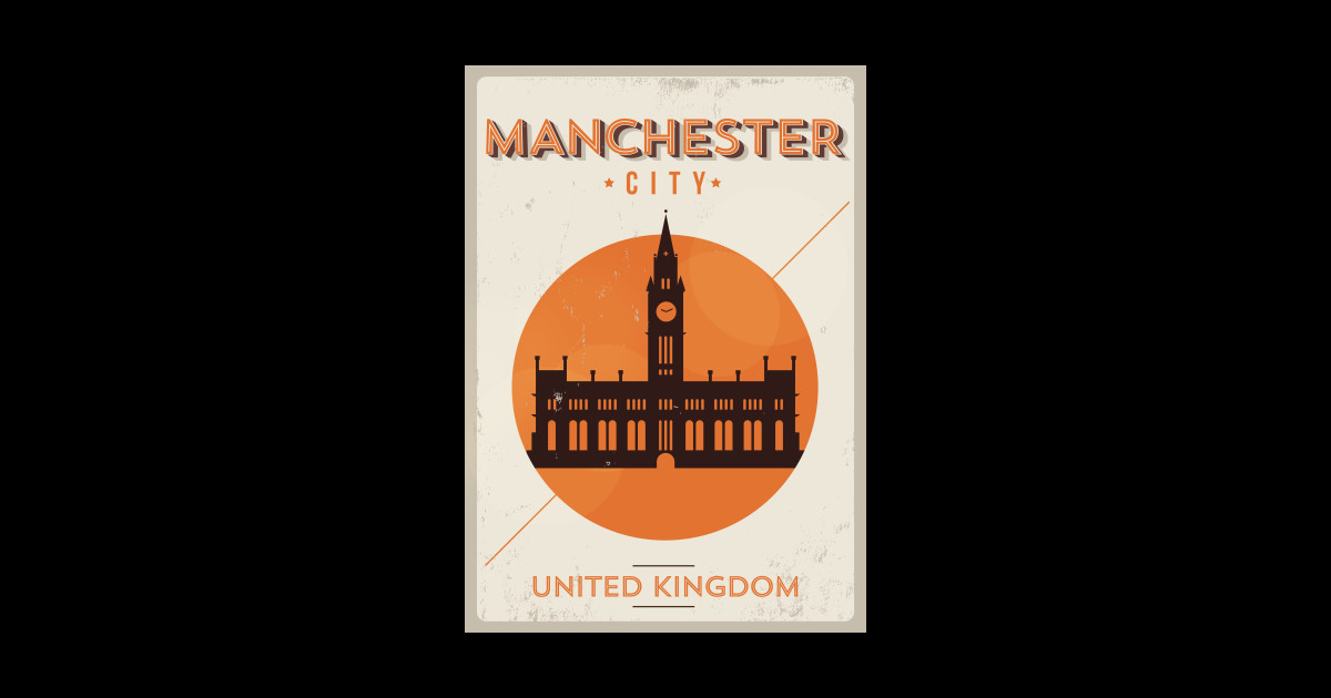 Manchester Poster Design - Manchester - Sticker | TeePublic