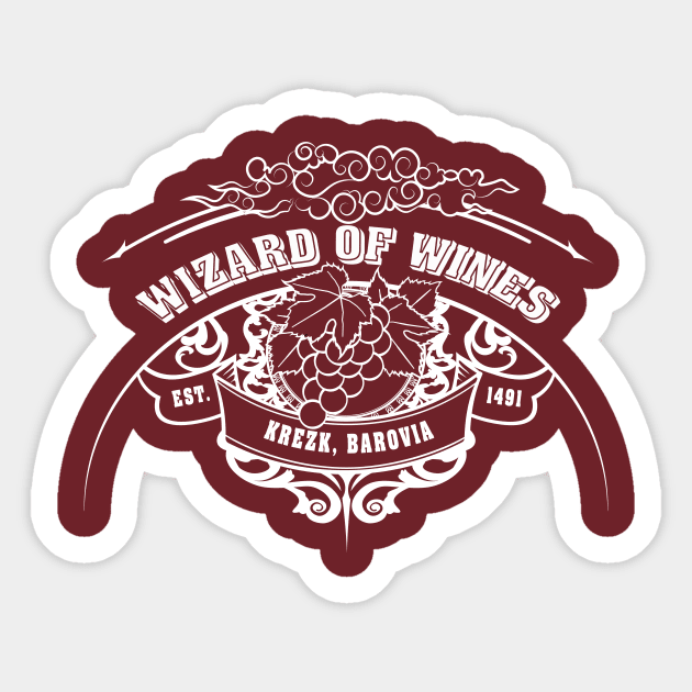 Wizard of Wines - Dnd - Sticker | TeePublic