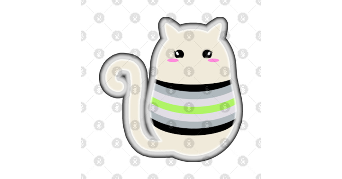 Agender Pride cat - Cat - T-Shirt | TeePublic