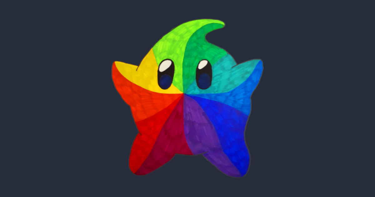 Rainbow Luma - Mario - Sticker | TeePublic