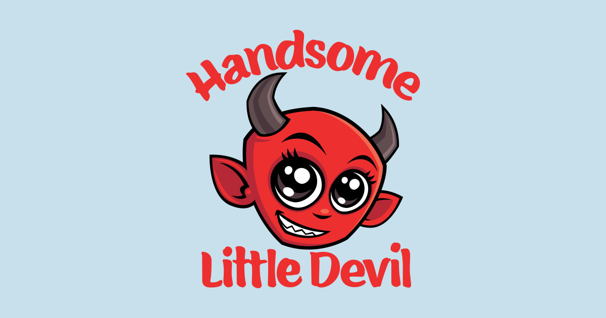 Handsome Little Devil Baby Cartoon Character - Little Devil - T-Shirt ...