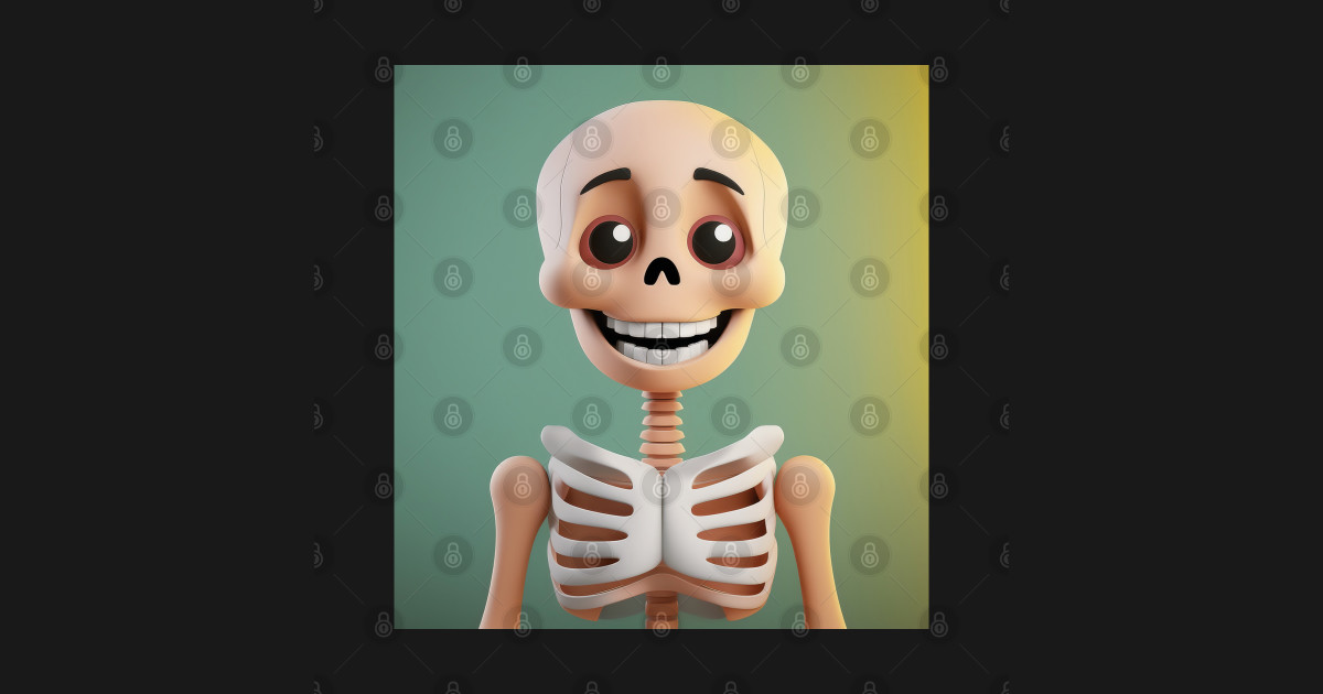 Bones & Giggles – Cute 3D Skeleton - Cute Skeleton - T-Shirt | TeePublic