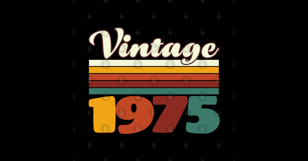 Vintage 1975 - 1975 - Sticker | TeePublic