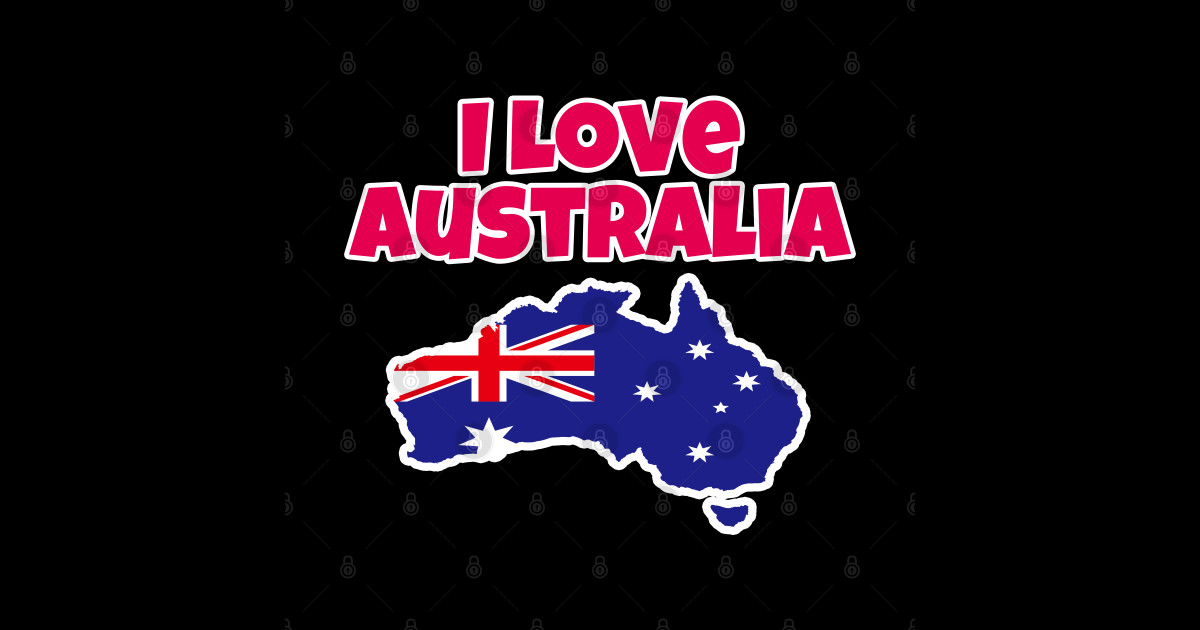 Australia Day - I Love Australia - Australia Day - Sticker | TeePublic