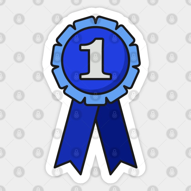 First Prize Ribbon Icon - First Place - Sticker | TeePublic