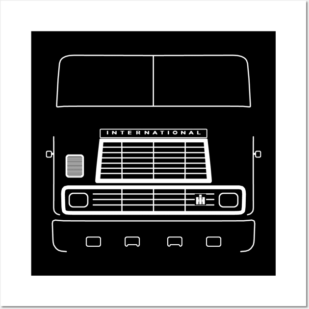 International Harvester 9670 cabover classic truck outline graphic ...