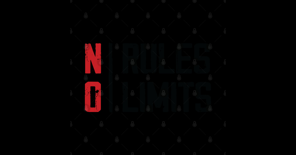NO RULES NO LIMIT - No Rules No Limit - Sticker | TeePublic