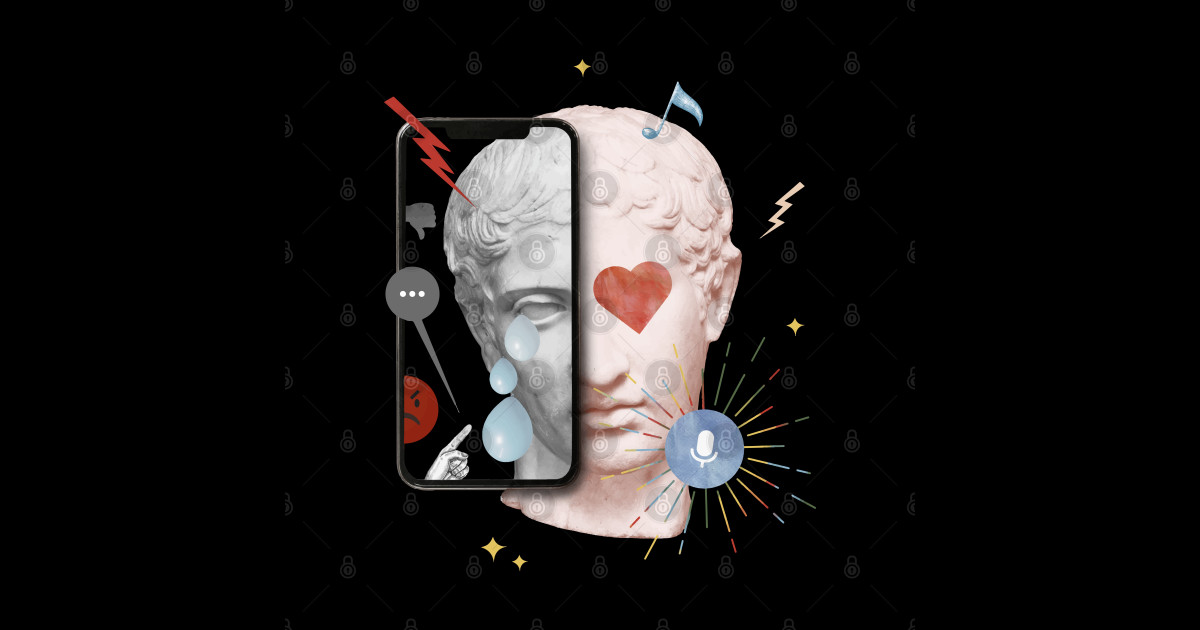 Crying Greek God Statue - Aesthetic - Sculpture - Sticker | TeePublic