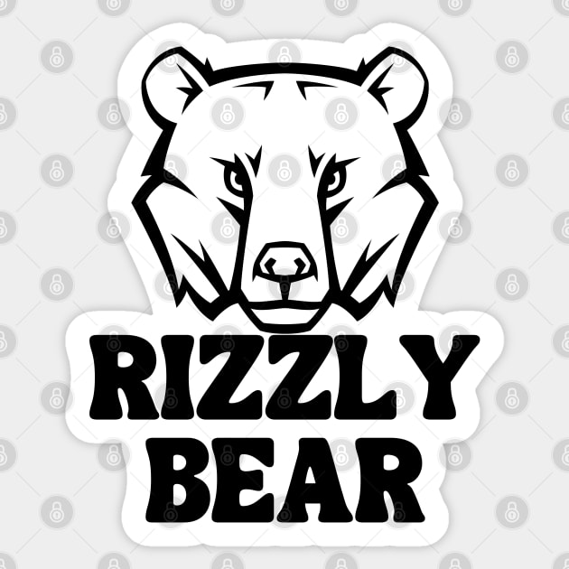 Rizzly Bear - Rizz - Sticker | TeePublic