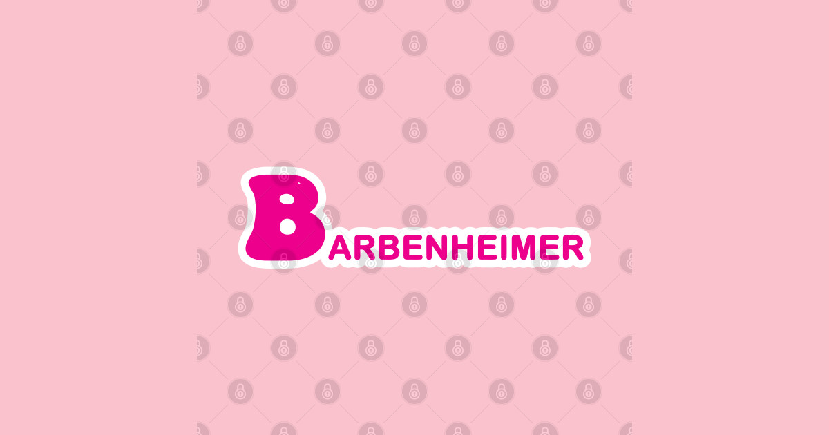 Barbenheimer typograph - Barbenheimer - T-Shirt | TeePublic