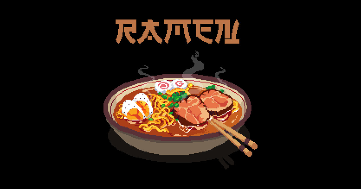 Bowl of Ramen | Pixel Art - Ramen - Sticker | TeePublic