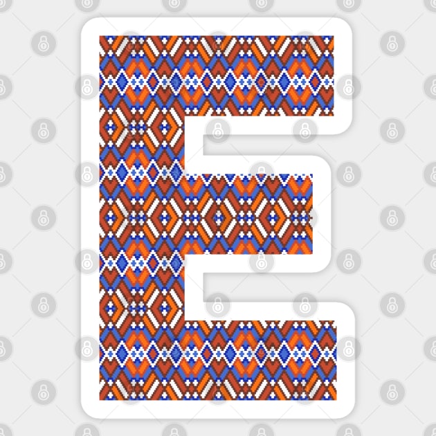 Monogram Letter E- geometric pattern - Monogram Letter E - Sticker ...