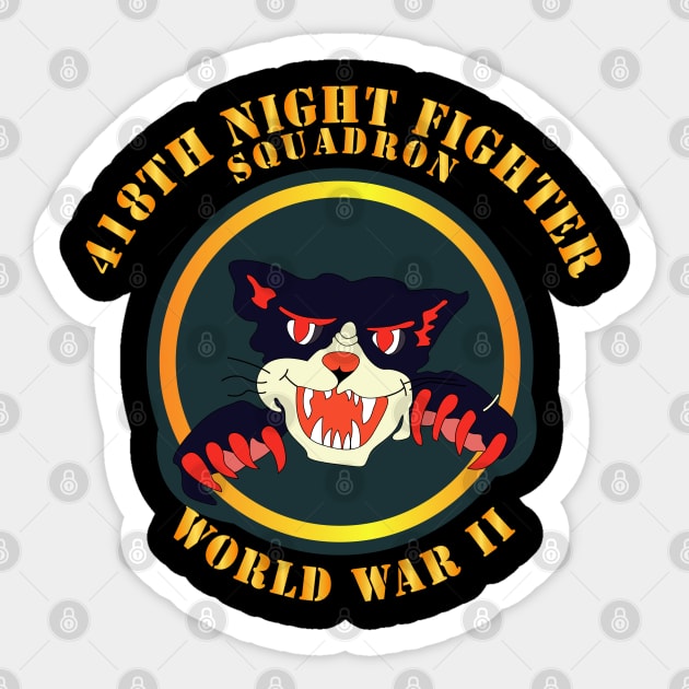 418th Night Fighter Squadron - 2nd Ver - WWII - Night - Sticker | TeePublic