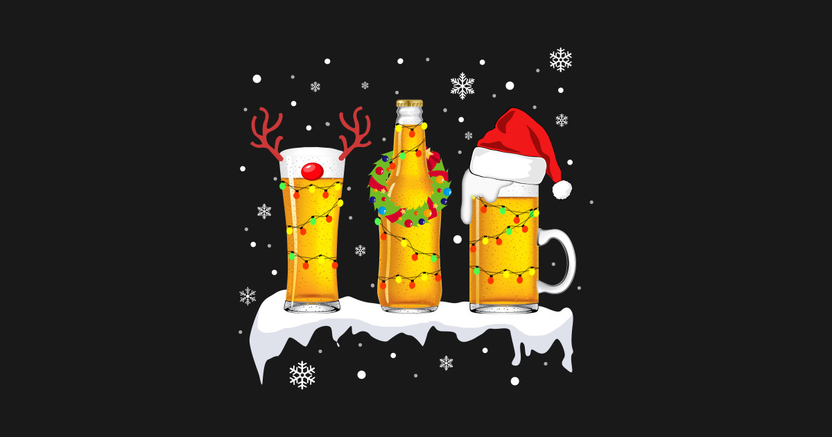 Christmas Beer T-Shirt Reindeer Beer - Christmas - Sticker | TeePublic