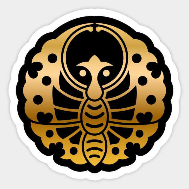 Japanese Family Crest KAMON Ikeda Terumasa - Crest - Sticker | TeePublic