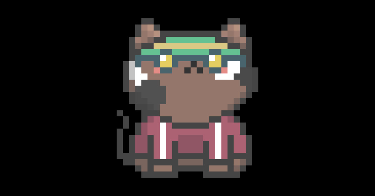 Pixel Quiet Brown Calico Cat 74 - Pixel Art - Sticker | TeePublic