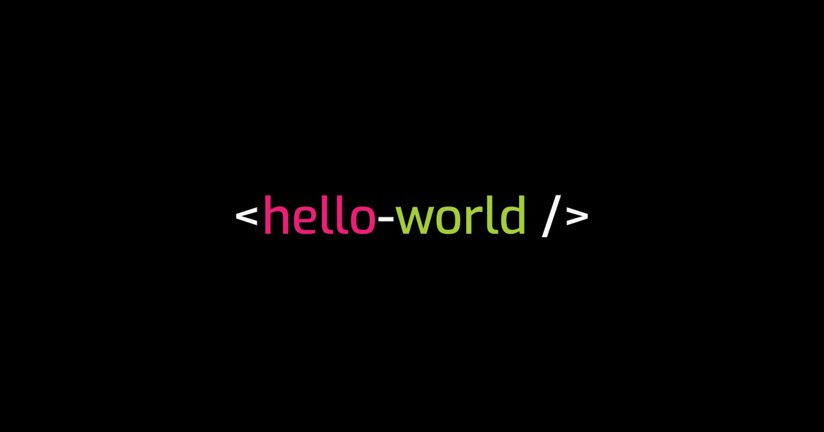 "hello-world" - Hello World - Sticker | TeePublic
