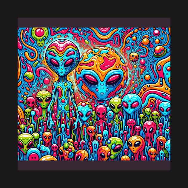 Alien Lsd World - Alien Lsd World - T-Shirt | TeePublic