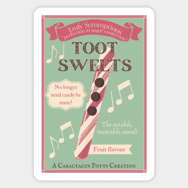 Toot Sweets Poster - Chitty Chitty Bang Bang Musical - Chitty - Sticker ...