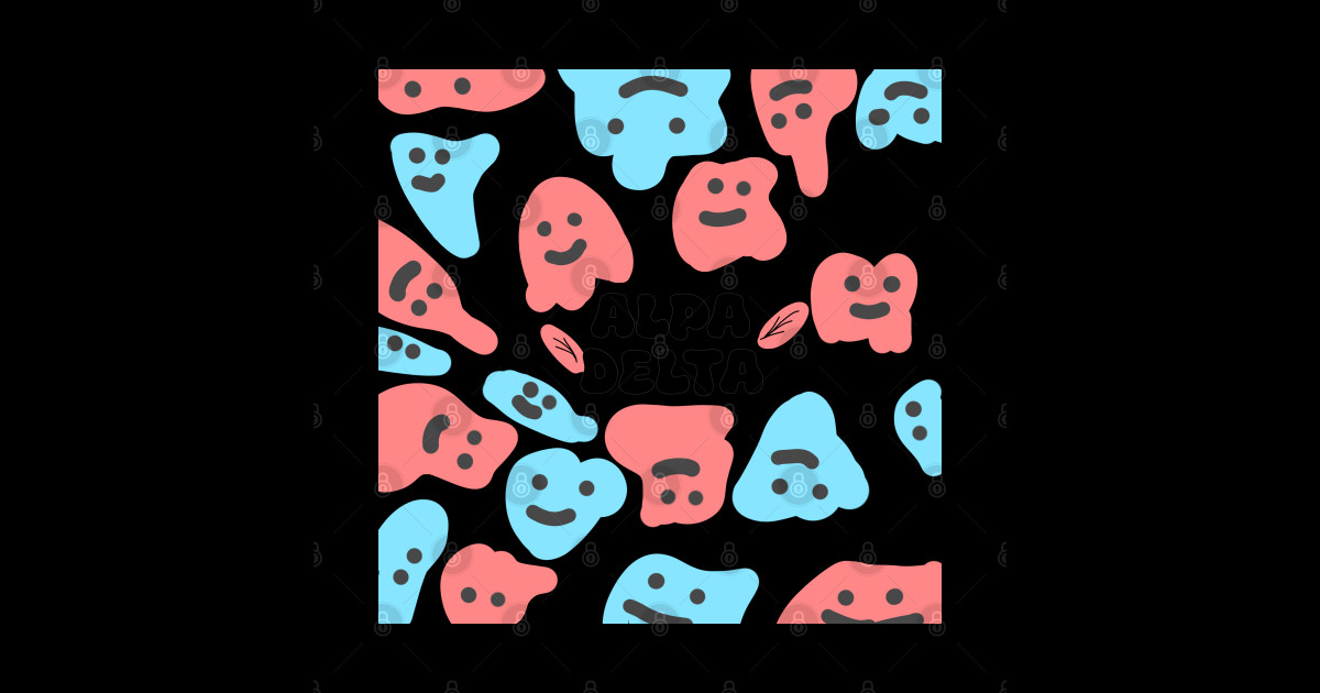 Doodle alpa delta cute - Doodle - Sticker | TeePublic