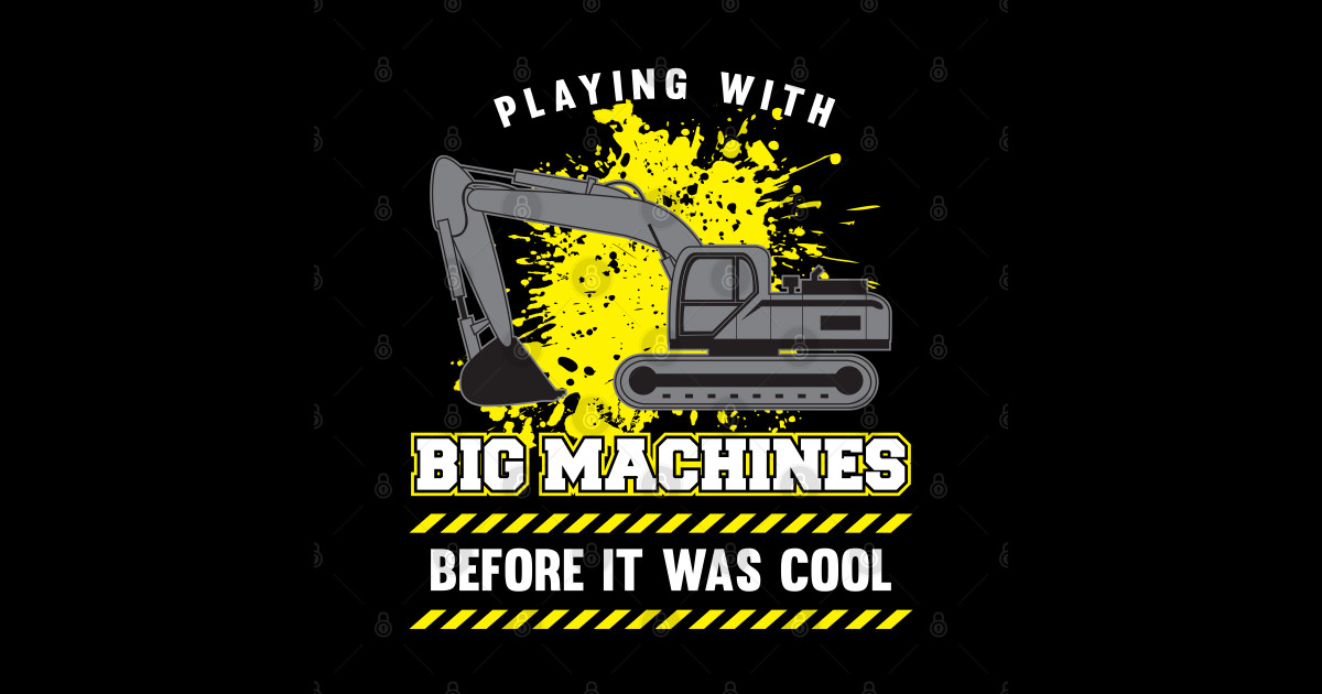 Funny Excavator and Construction Worker Heavy Equipment - Excavator ...