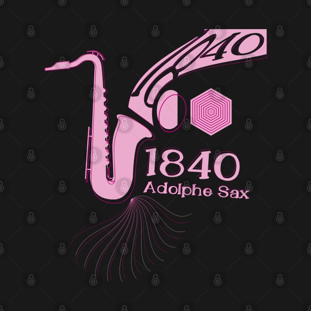 1840, The birth of saxophone music - Musician - T-Shirt | TeePublic