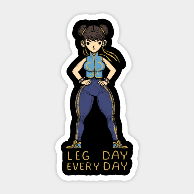 leg day every day - Leg Day - Sticker | TeePublic