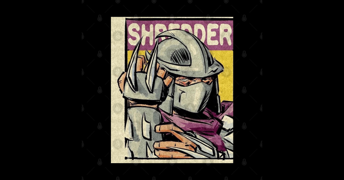 Shredder Retro Comic Art - Shredder - Sticker | TeePublic
