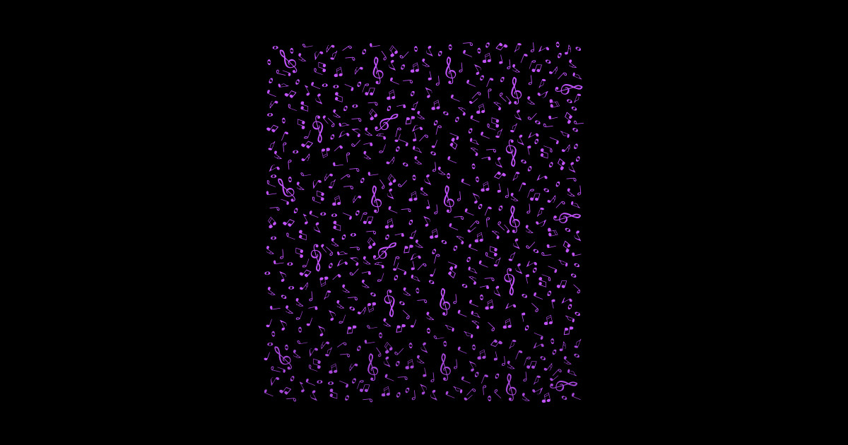 Purple Music Notes Pattern - Music Pattern - Posters and Art Prints ...