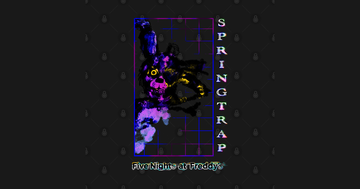 Spring locked springtrap retro - Five Nights At Freddys - T-Shirt ...