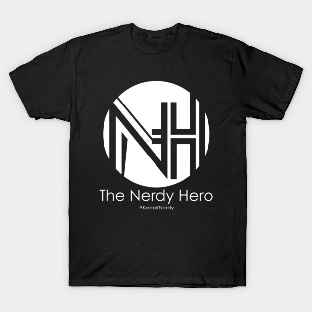 Nerdy Hero Logo (White) - The Nerdy Hero - T-Shirt | TeePublic