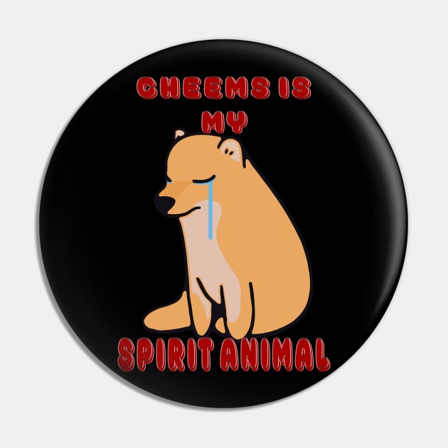 CHEEMS KAWAII SPIRIT ANIMAL CRY'N - Cheems Kawaii Meme - Pin | TeePublic