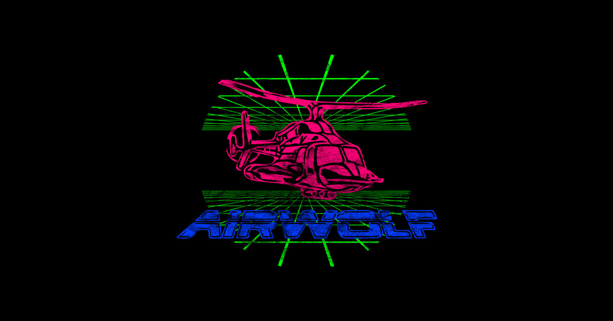 80s Airwolf - 80s - Sticker | TeePublic