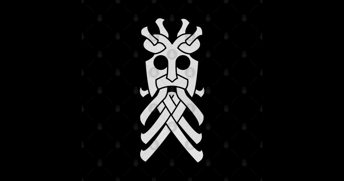 Viking rune stone mask - Viking Rune Mask - Sticker | TeePublic