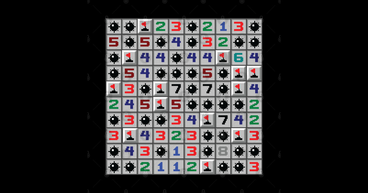 Minesweeper Solved - Minesweeper - Magnet | TeePublic