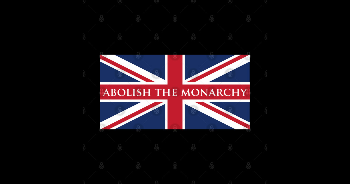 Abolish The Monarchy Union Jack Flag - Royal Family - Sticker | TeePublic