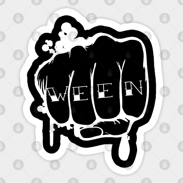 WEEN Tattoo Knuckles - Ween - Sticker | TeePublic