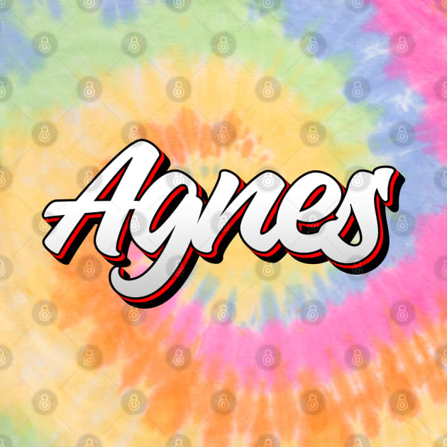 Agnes name - cool 70s retro font - Agnes Name Cool 70s Retro Font - T ...