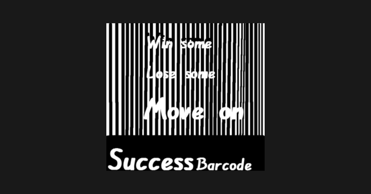 Success Barcode illustration on Black Background - Tshirtdesigns - T ...