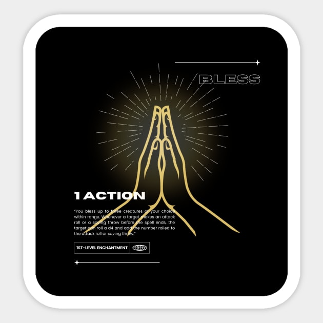 Bless Dnd 5e Spells Tarot Card Dungeons and Dragons Gift - Dnd Gift ...
