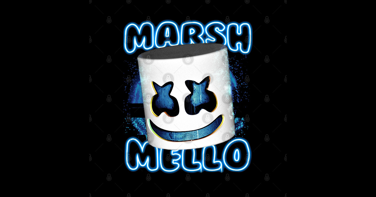 Marshmello Neon - Marshmello - Sticker | TeePublic