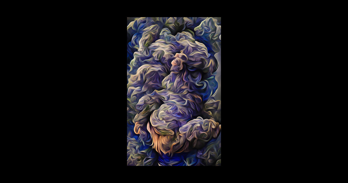 Dark Blue Puffed Bulging Brillant Nug Bud Weed - 420 - Pin | TeePublic