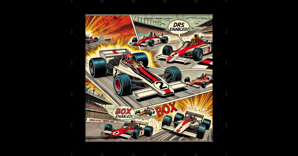 F1 old school comic design - F1 - Sticker | TeePublic