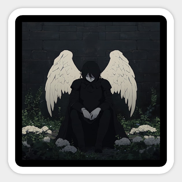 Fallen angel | Anime style - Fallen Angel - Sticker | TeePublic
