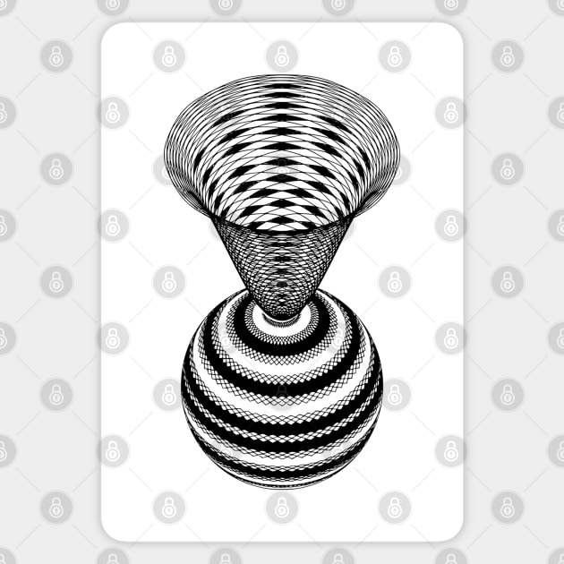 Funnel Geometry tattoo style art - Geometric - Sticker | TeePublic