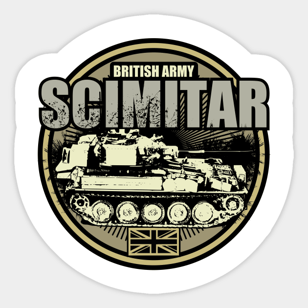 FV107 Scimitar - British Scimitar Tank - Sticker | TeePublic