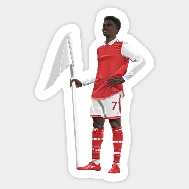 Bukayo Saka Arsenal - Bukayo Saka - Sticker | TeePublic